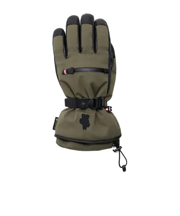 Moncler Padded Gloves - Olive Green