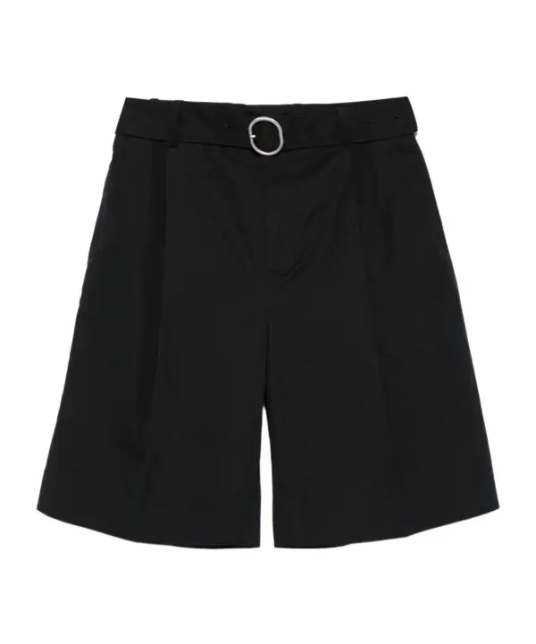 JIL SANDER Concealed Button Poplin Shorts
