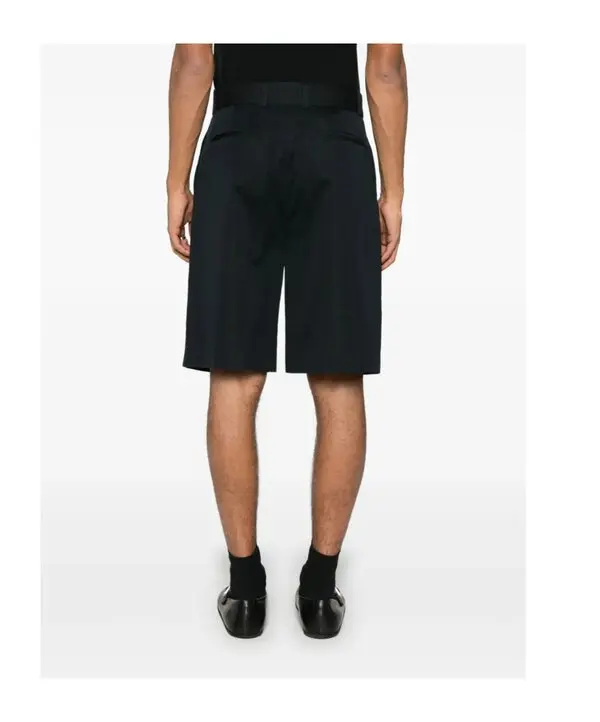 JIL SANDER Concealed Button Poplin Shorts