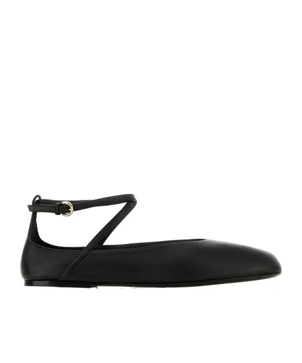 Co Ballerina Flat With Adjustable Ankle Strap