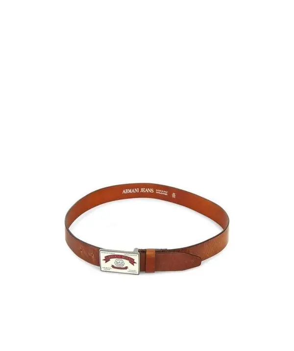 Emporio Armani Logo Belt - Brown