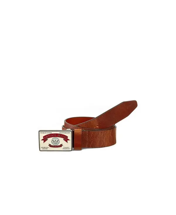 Emporio Armani Logo Belt - Brown