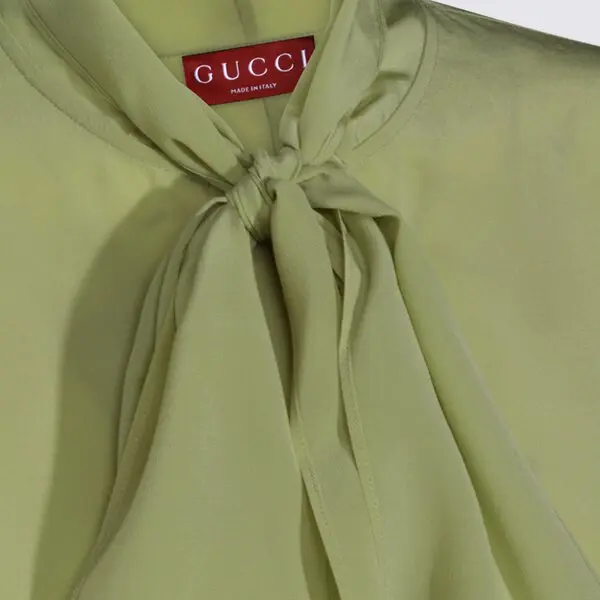 Gucci Neck Bow Crêpe De Chine Shirt - No