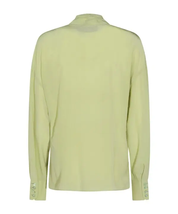 Gucci Neck Bow Crêpe De Chine Shirt - Nude