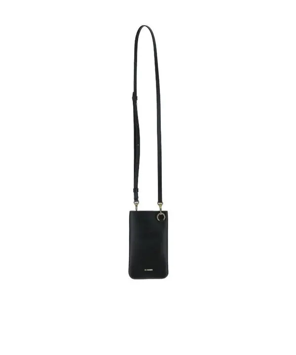JIL SANDER Logo Mobile Phone Bag - Black