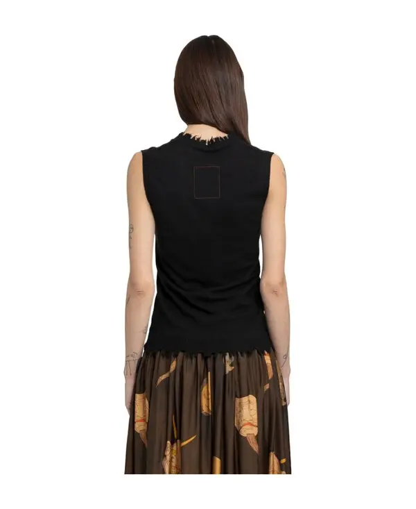 UMA WANG Cashmere Tuft Edge Pullover Top