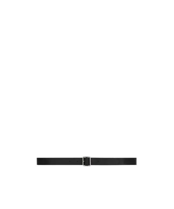 Saint Laurent Thin Belt With Buckle - Black