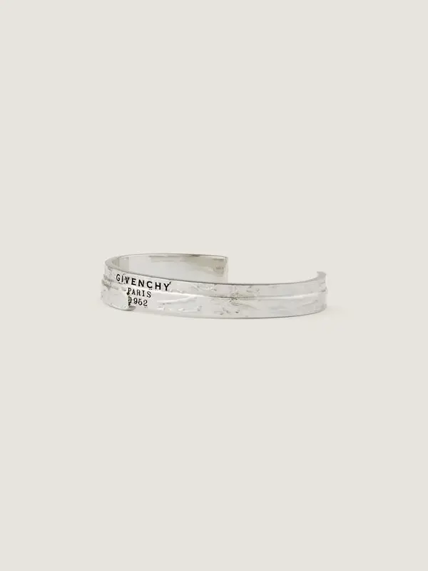 Givenchy Logo Engraved Tape Cuff Bracelet