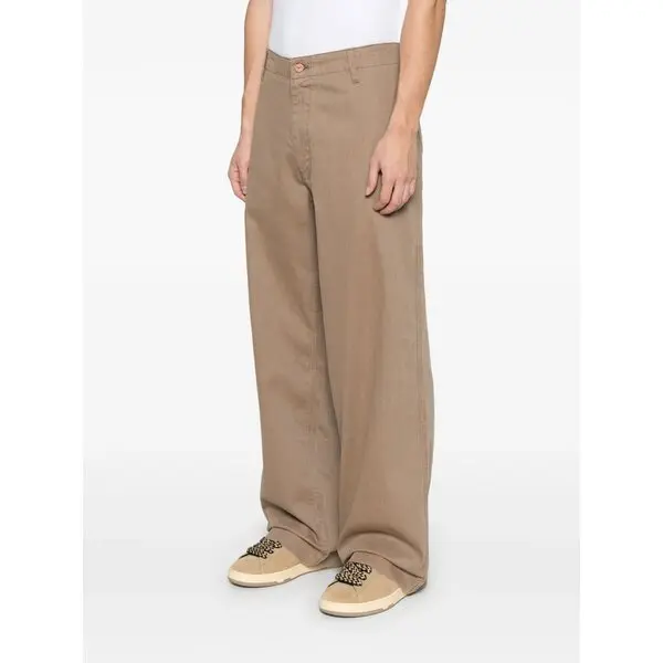 Emporio Armani Logo Patch Straight Leg Pants