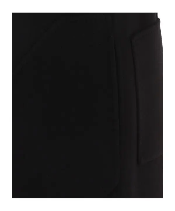 Max Mara Sleeveless Square Neck Mini Dress With Patch Pockets - Black