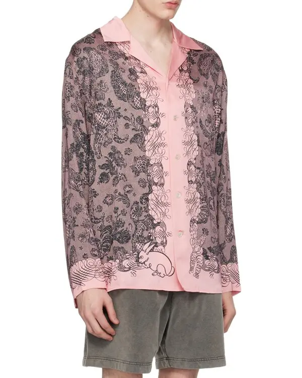 Acne Studios Floral Printed Long-sleeved Shirt