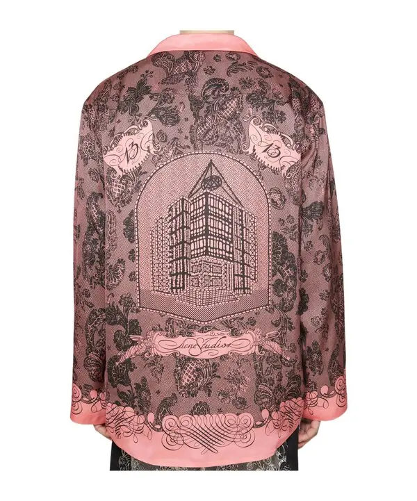 Acne Studios Floral Printed Long-sleeved Shirt