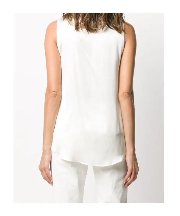 Brunello Cucinelli Scoop Neck Sleeveless Tank Top - No