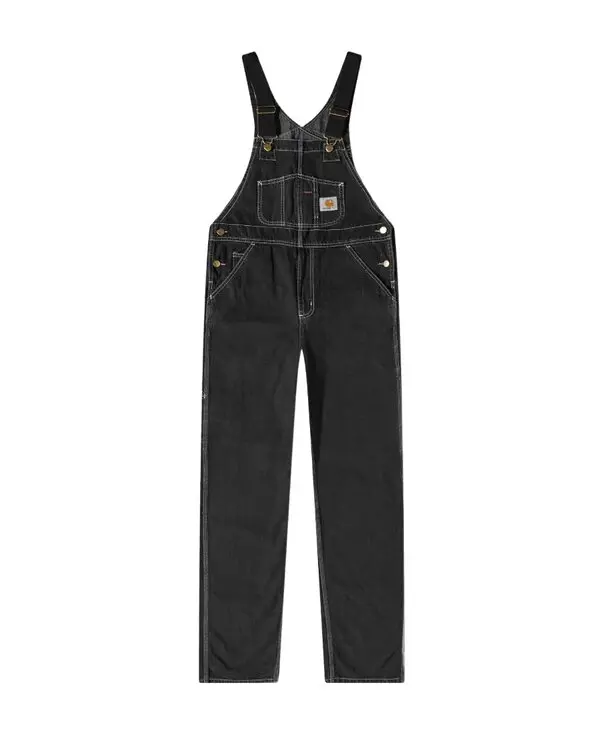 Carhartt Work In Progress Logo-patch Straight-leg Dungarees - Black