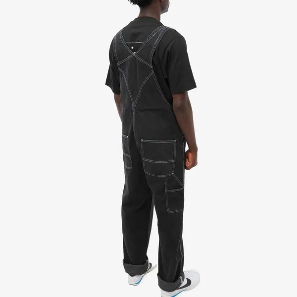 Carhartt Work In Progress Logo-patch Straight-leg Dungarees - Black