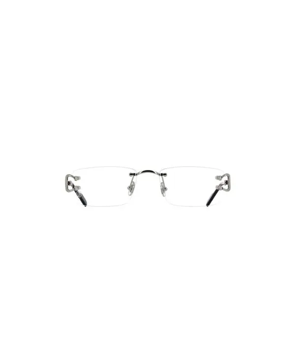 Cartier Rimless Rectangular Eyeglasses - White