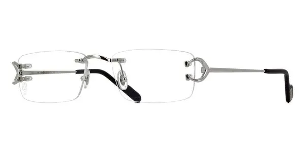 Cartier Rimless Rectangular Eyeglasses - White