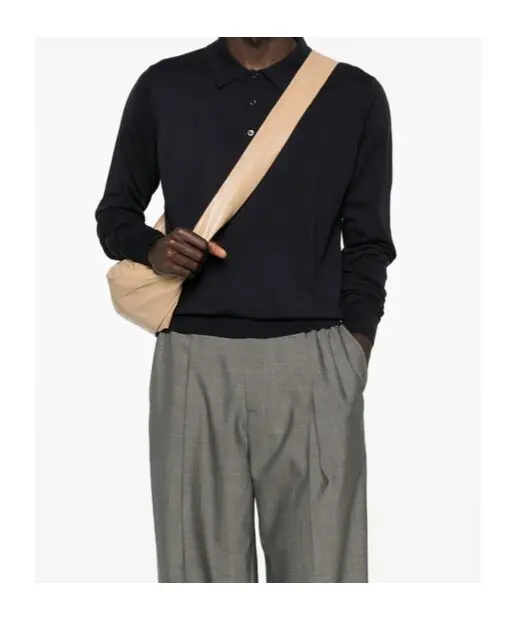 Studio Nicholson Long-sleeved Knit Polo Shirt