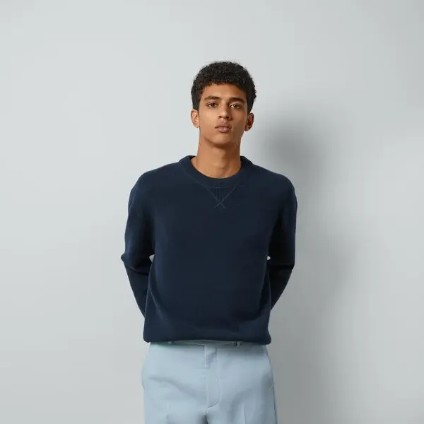 Gucci Embroidered Knit Sweater - Blue