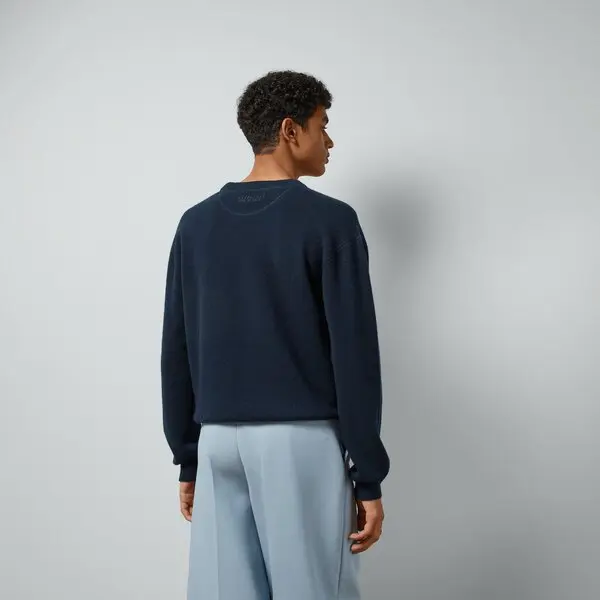 Gucci Embroidered Knit Sweater - Blue