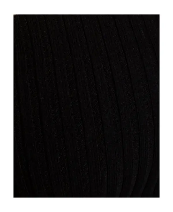 Chloé Ribbed Knit Bandeau Top - Black