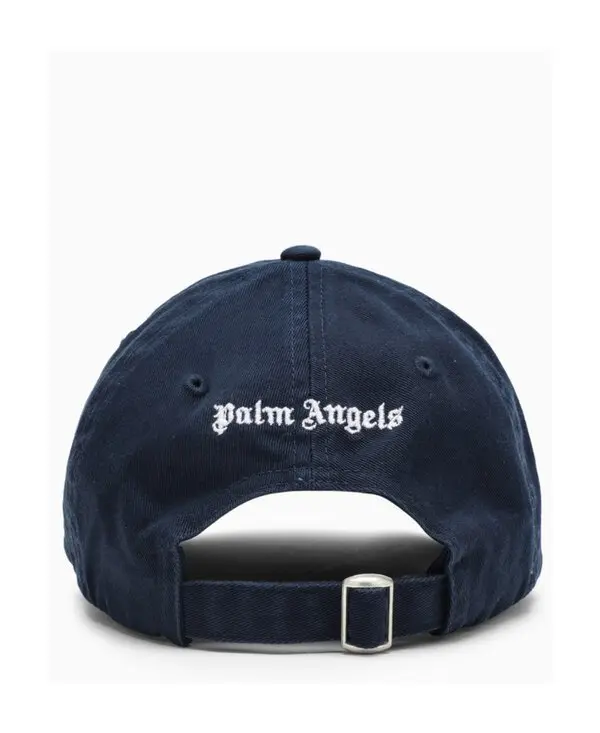 Palm Angels Logo Embroidered Baseball Cap - Blue