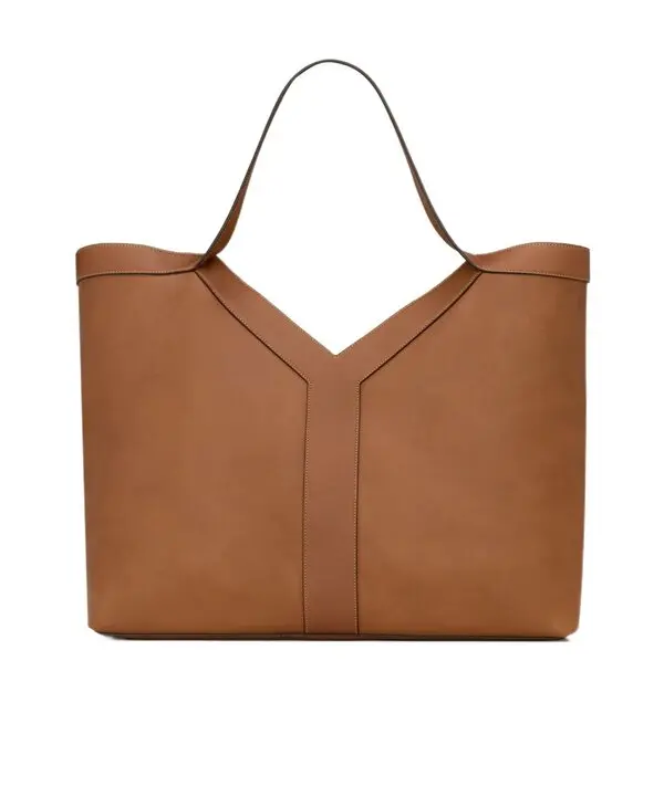 Saint Laurent Y Tote In Leather - Brick