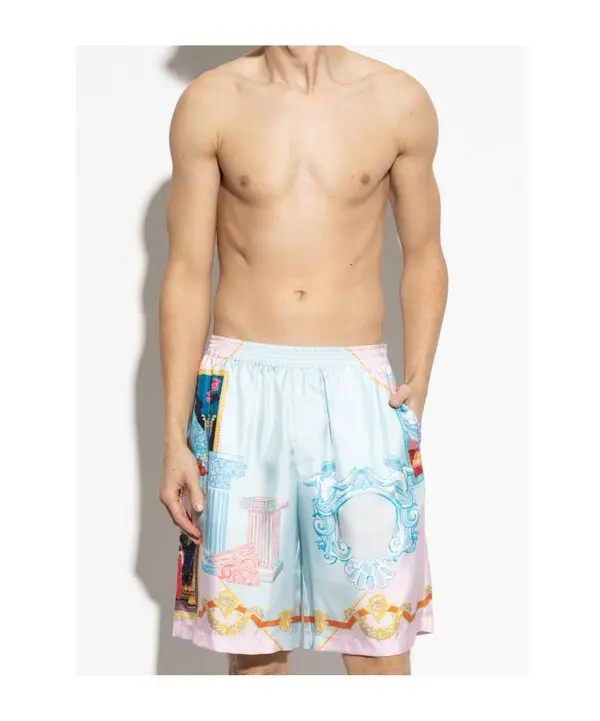Versace Pattern-printed Shorts - Blue