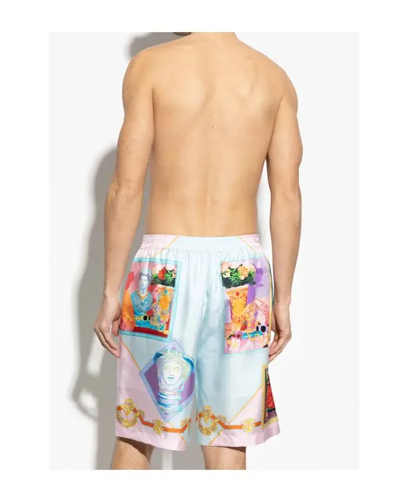 Versace Pattern-printed Shorts - Blue
