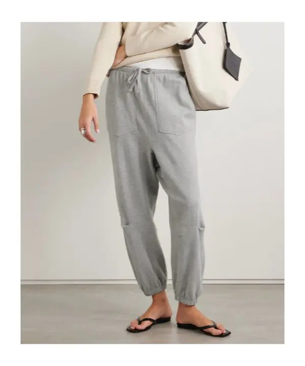 NILI LOTAN Dulce Jersey Track Pants - Grey
