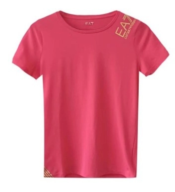 Emporio Armani Round Neck T-shirt With Logo Detail - Red