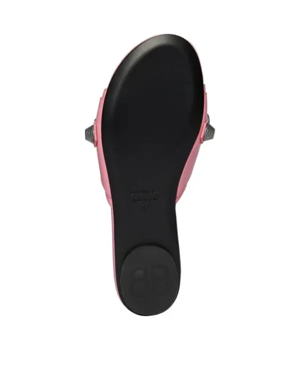 Balenciaga Cagole Open Toe Flat Sandals - Pink