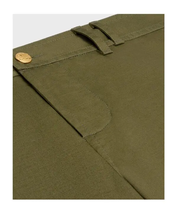 Celine Cargo Pants In Cotton Linen - Green