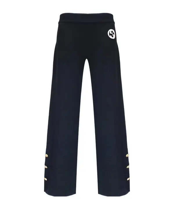 Gucci Logo Embroidered Buttoned Trousers