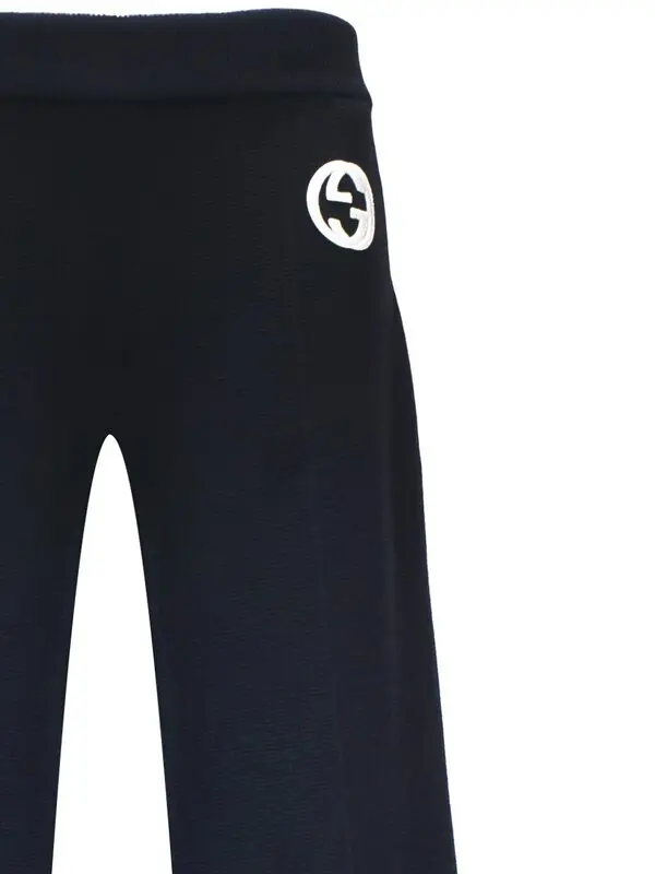 Gucci Logo Embroidered Buttoned Trousers