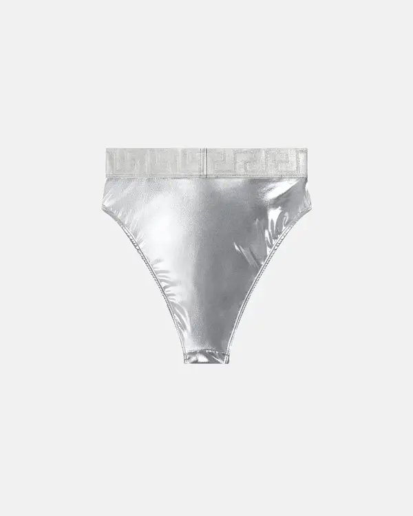 Versace Metallic Bikini Bottoms