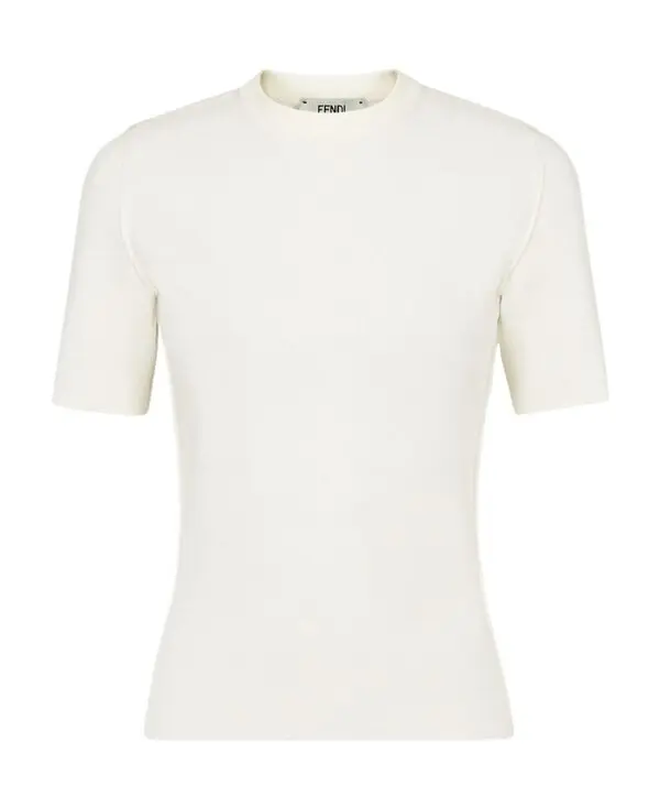 Fendi Viscose Jumper With Double-sided Design - White
