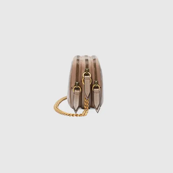 Gucci Gg Marmont Mini Chain Bag - Brown