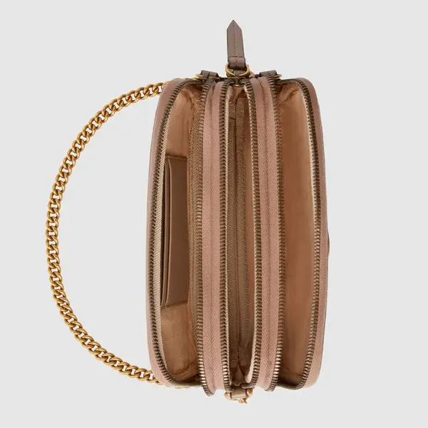 Gucci Gg Marmont Mini Chain Bag - Brown