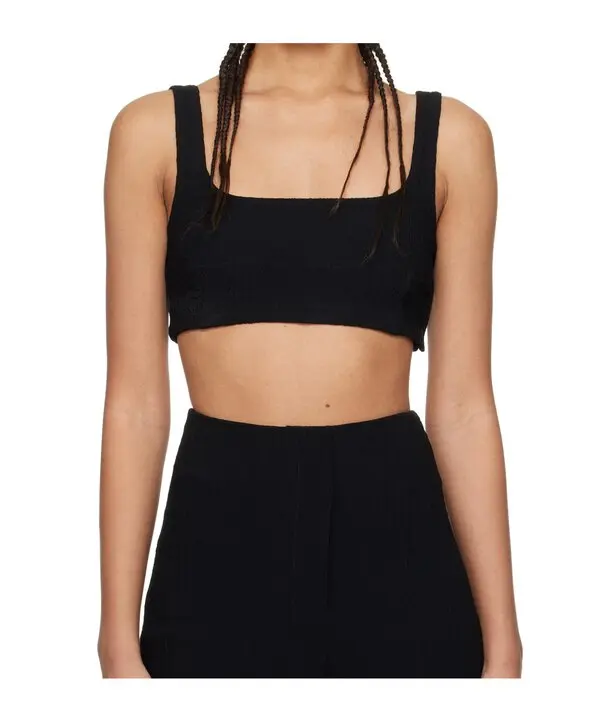 Nanushka Square Neck Cropped Bralette