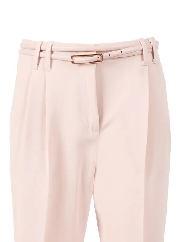 Max Mara Gisella Pleated Belted Trousers - Nude