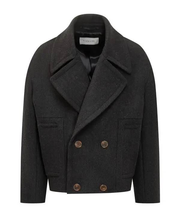 LANVIN Double-breasted Coat With Wide Lapels