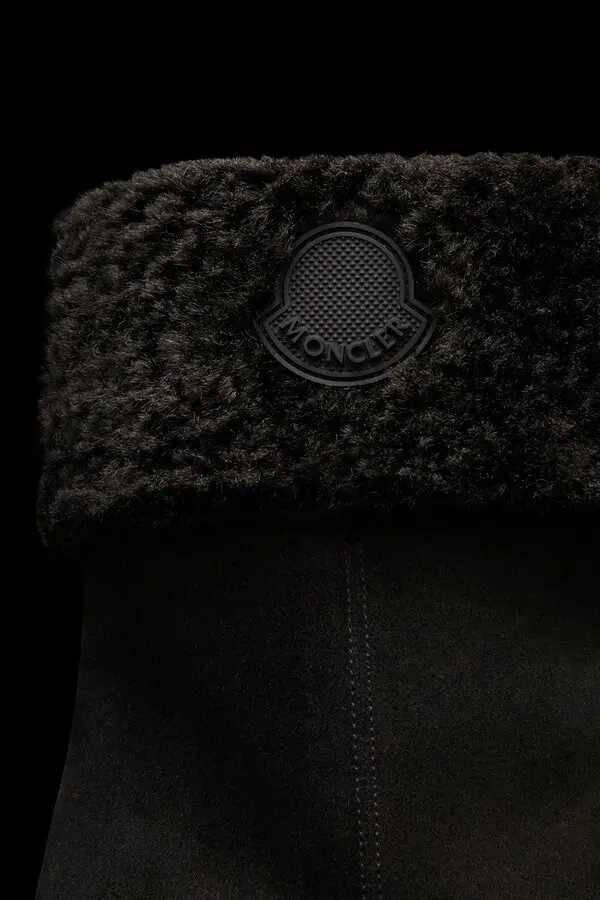 Moncler Wedge Sole Suede Ankle Boots