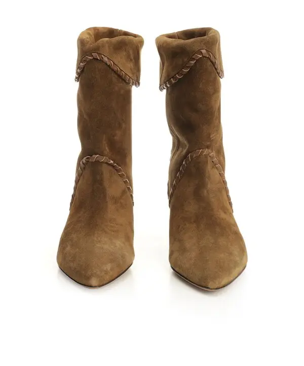 Isabel Marant Étoile 45mm Braided-detail Suede Boots