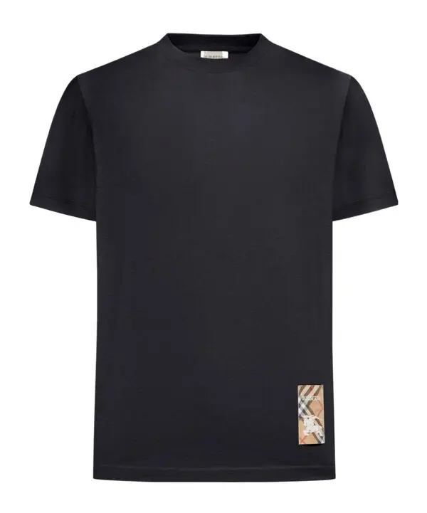 Burberry Logo Patch Crewneck T-shirt - Black