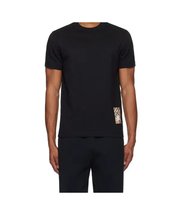 Burberry Logo Patch Crewneck T-shirt - Black