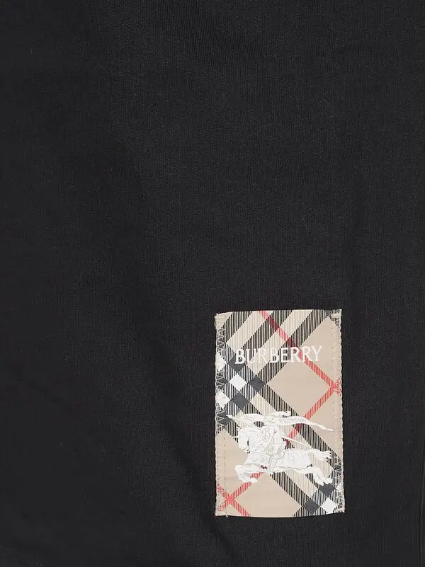 Burberry Logo Patch Crewneck T-shirt - Black