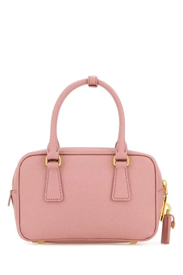 Prada Triangle-logo Zipped Tote Bag - Peach