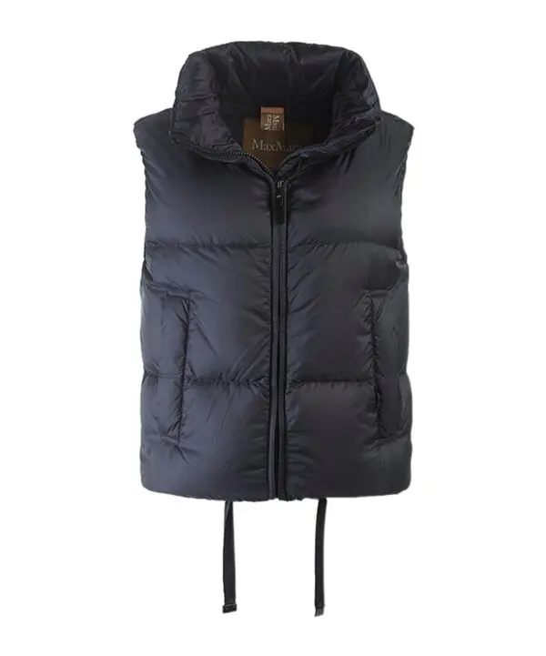 Max Mara Sleeveless Puffer Vest With Zip Closure - Black