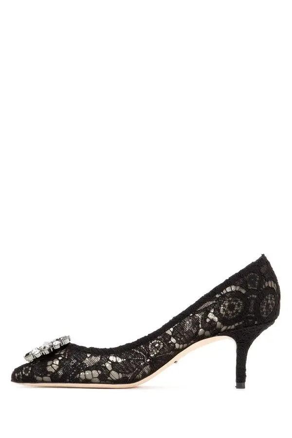 Dolce & Gabbana Bellucci Lace Embellished Pumps - Black